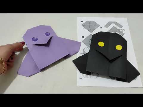 Origami Penguen - Şema nasıl okunur, ince ayrıntılara dikkat / Origami Penguin