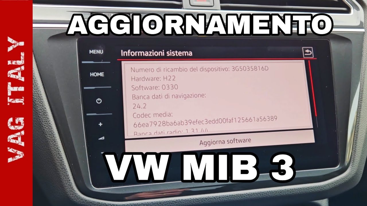 Aggiornamento software 0330 per VW Discover Media e Pro MIB 3 - YouTube