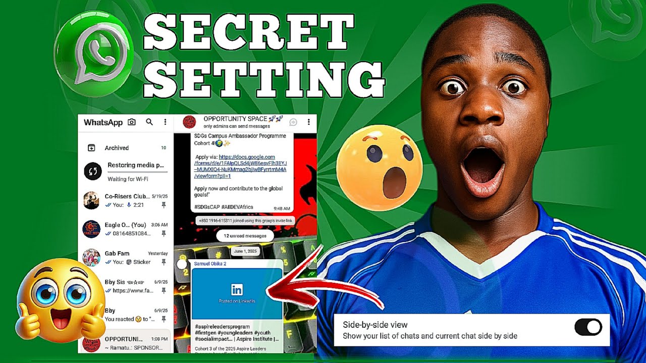 Shocking WHATSAPP Hack — Split View Made Easy #whatsapp - YouTube