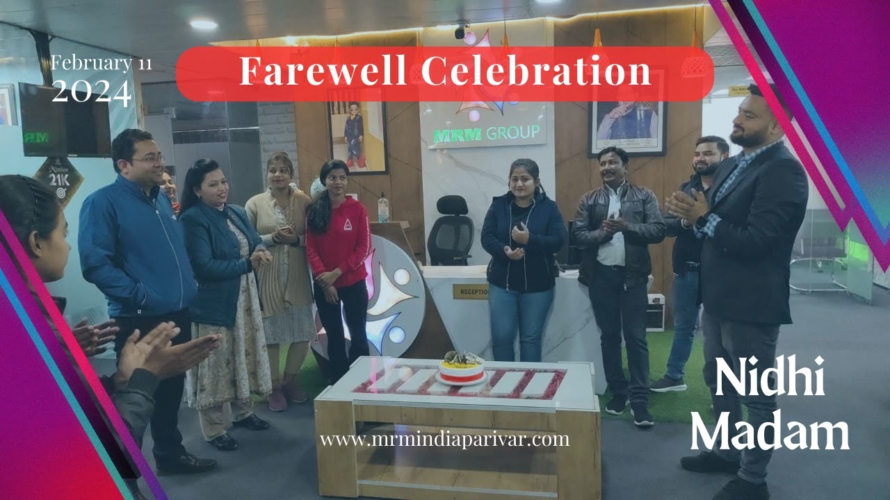 Nidhi Madam farewell Celebration Video - MRM GROUP |Lucknow| - YouTube