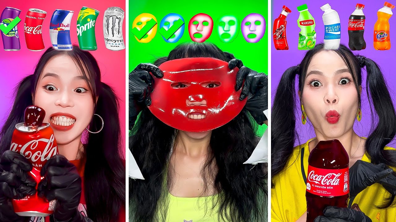 Eating Only ONE COLOR Food Challenge Compilation #5 🥵 - YouTube