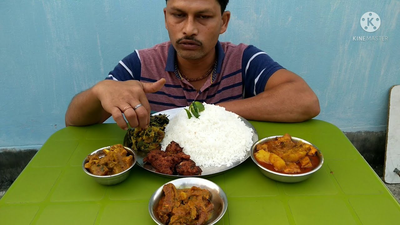 Gule Bele Mach r Murgir Mangso Diea Ek Thala Bhaat Khelam Ajke | Nice ...