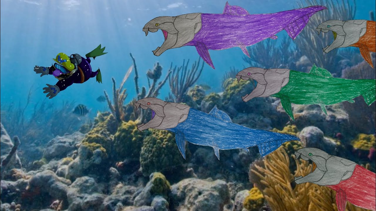 Wario Dies By Pack Of Dunkleosteuses While Scuba Diving In The Ocean ...