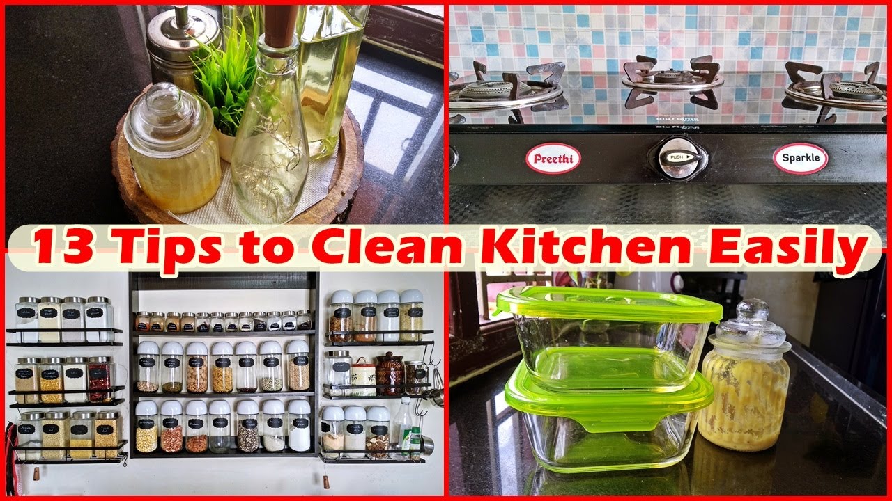 13 Kitchen Tips to Maintain Kitchen Clean all the Time | Easy Kitchen ...