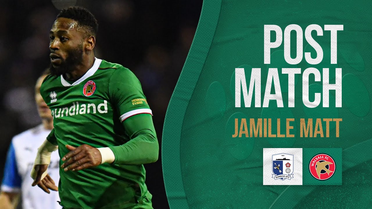Post-match: Jamille Matt reacts to Barrow defeat - YouTube