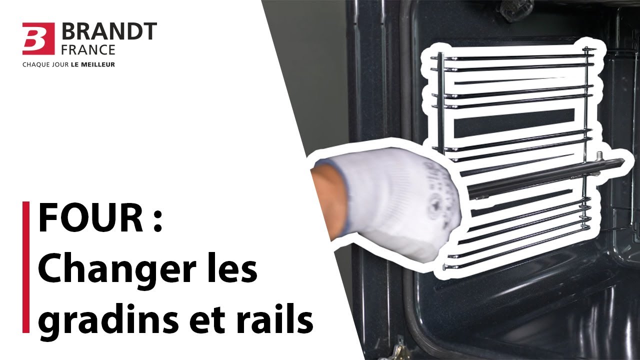 Comment changer les gradins et rails télescopiques d’un four ? - YouTube
