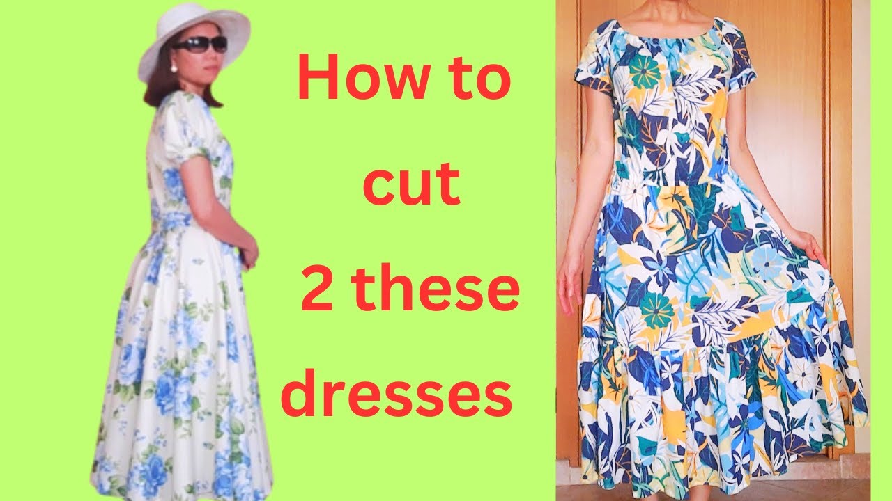 How to cut 2 these dresses in simple way/Diy dress at home/Golsathi ...