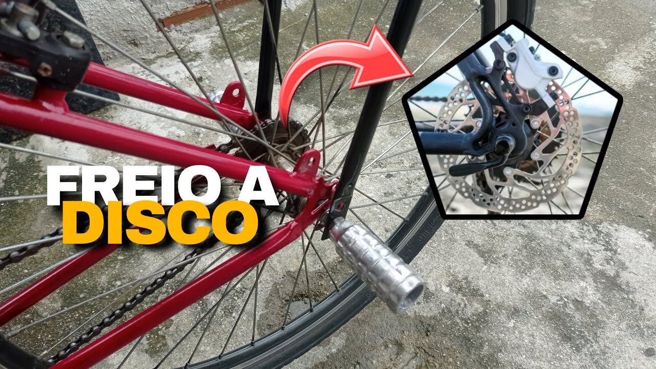 VOU COLOCAR FREIO a DISCO na bike MONTADINHA aro 26!!😱 - YouTube
