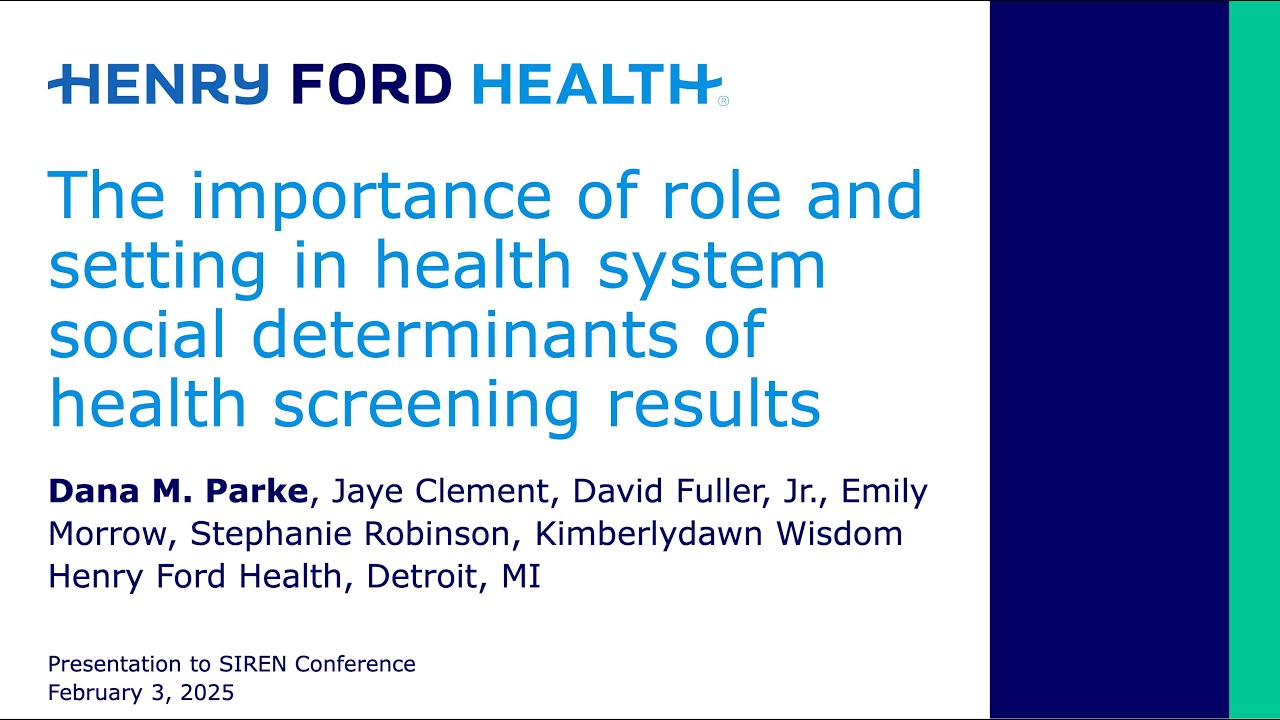 The importance of role and setting in health system social determinants ...