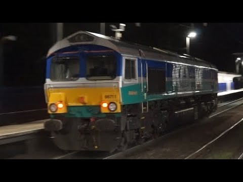 Class 66: GBRf 66711 "Sence" Passes Through Reading West Station - YouTube