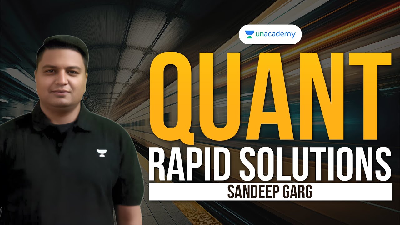 CMAT 2024 QUANT Rapid Solutions | Sandeep Garg - YouTube