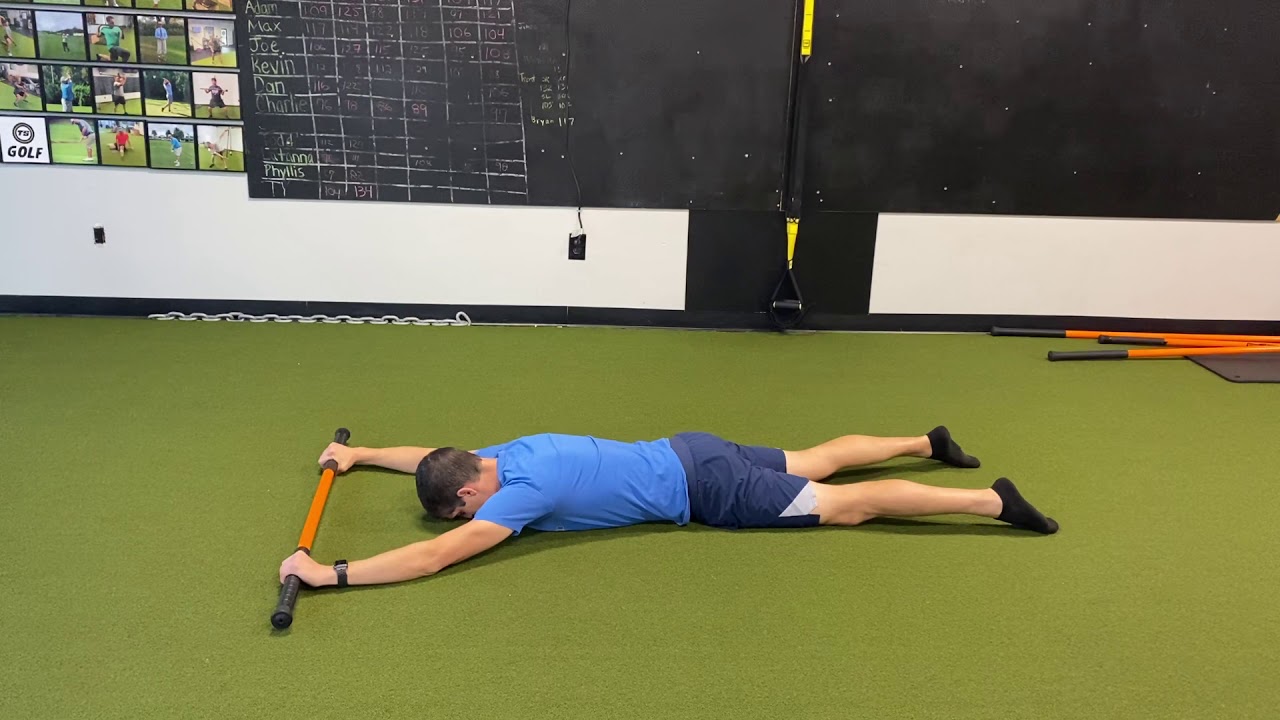 Stick Mobility Prone Lat Pulldowns - YouTube