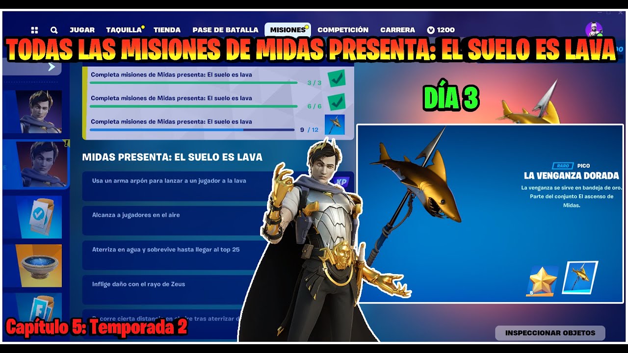 ⚔️FORTNITE - CÓMO COMPLETAR TODAS LAS MISIONES DE MIDAS PRESENTA: EL ...