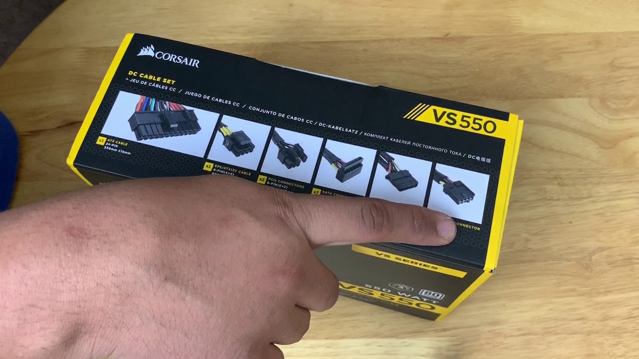 Corsair VS 550 Unboxing and closer look - YouTube
