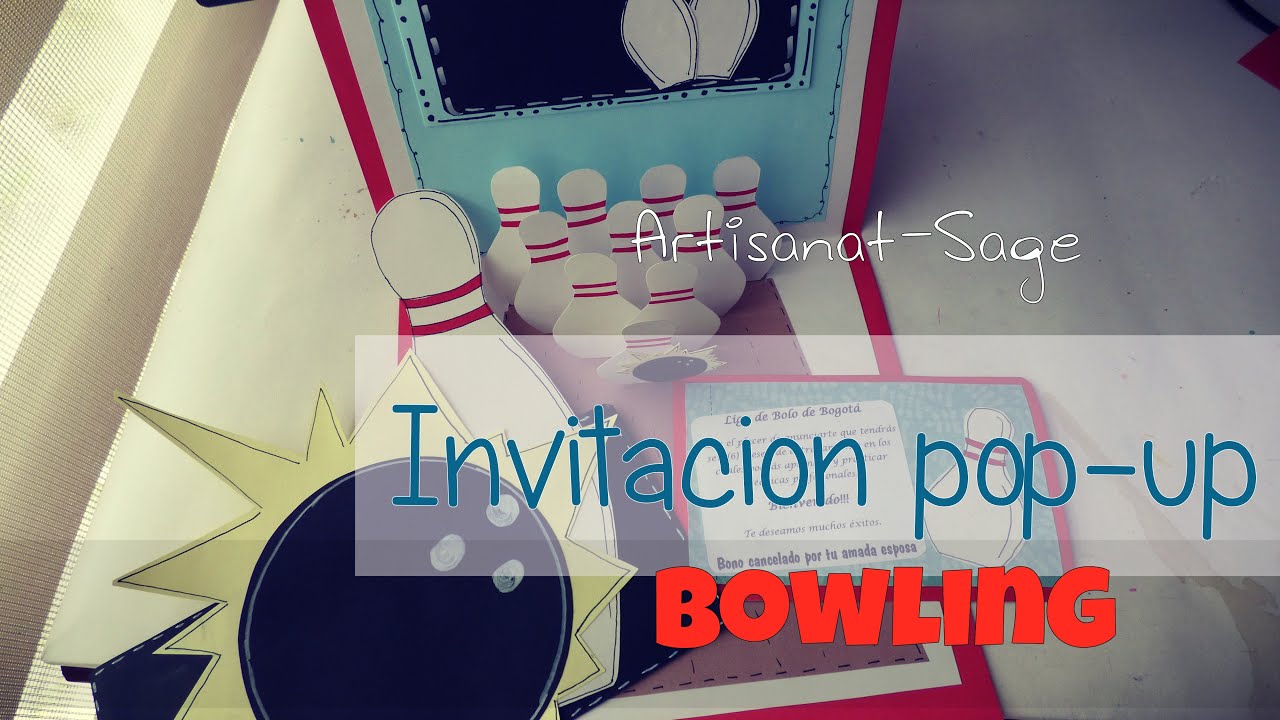 tarjeta POP-UP dinamic* BOWLING//DIY [Artisanat-Sage] - YouTube