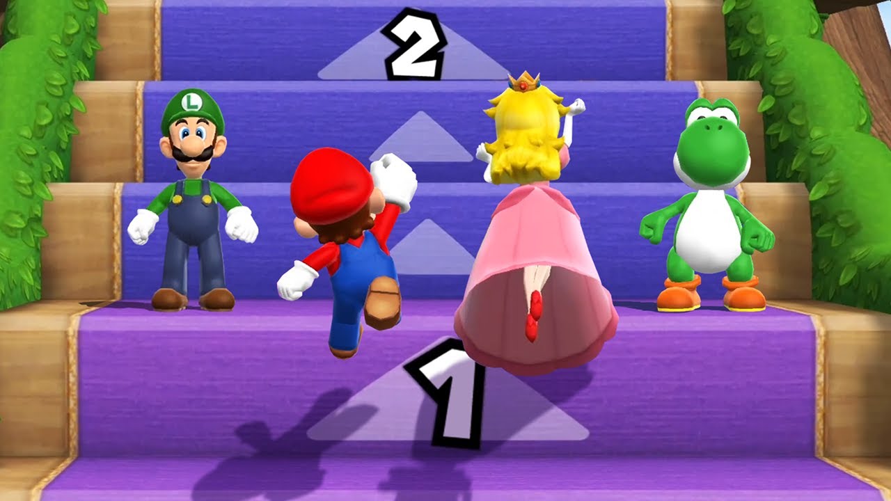 Mario Party 9 Minigames - Mario Vs Yoshi Vs Peach Vs Luigi (Master ...