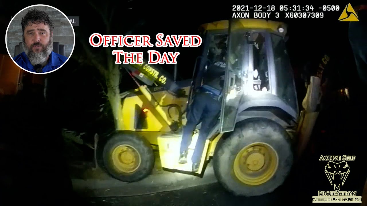 Officer Stops Man Using Backhoe To Destroy Occupied Homes And Vehicles ...