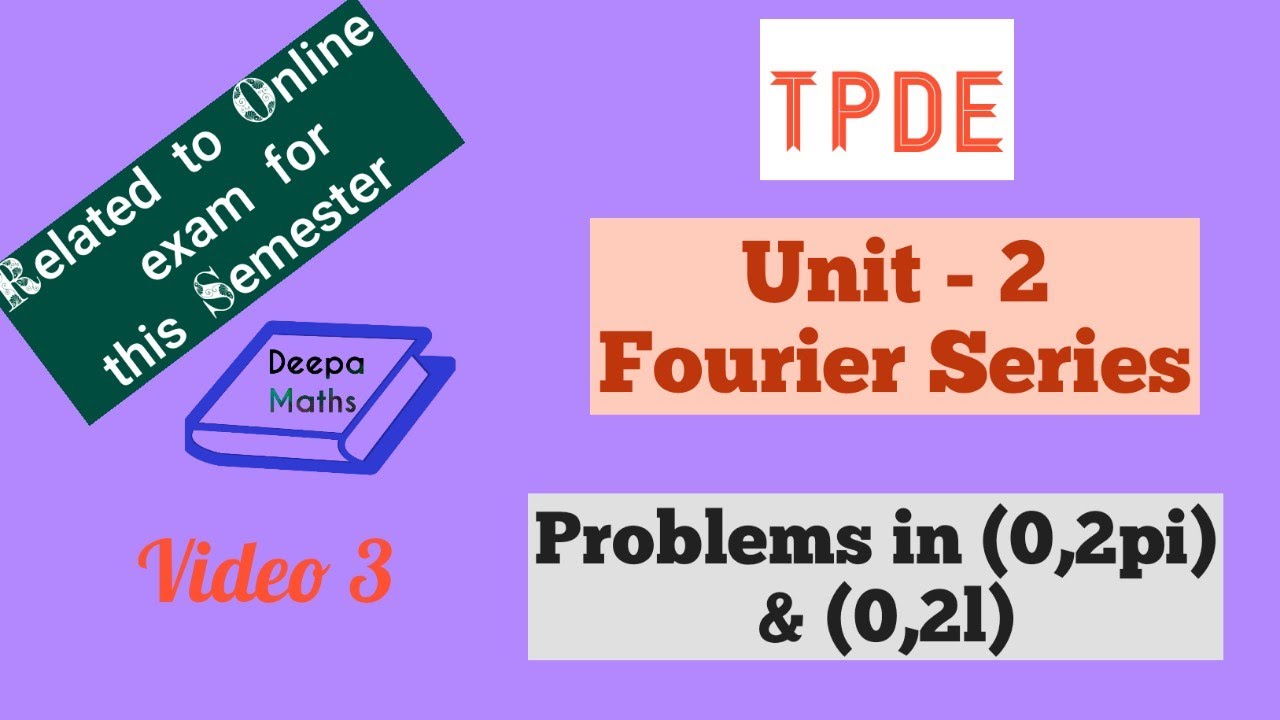 TPDE - MCQ - Unit 2 Fourier Series - YouTube