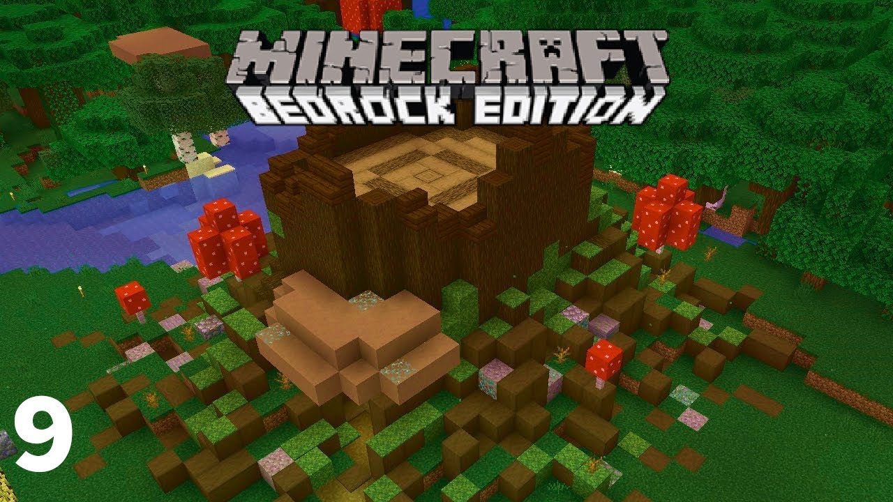 Giant Tree Stump Bee Farm in Minecraft Bedrock - YouTube