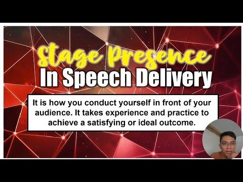 Stage Presence || Speech Delivery #oralcommunication #seniorhighschool ...