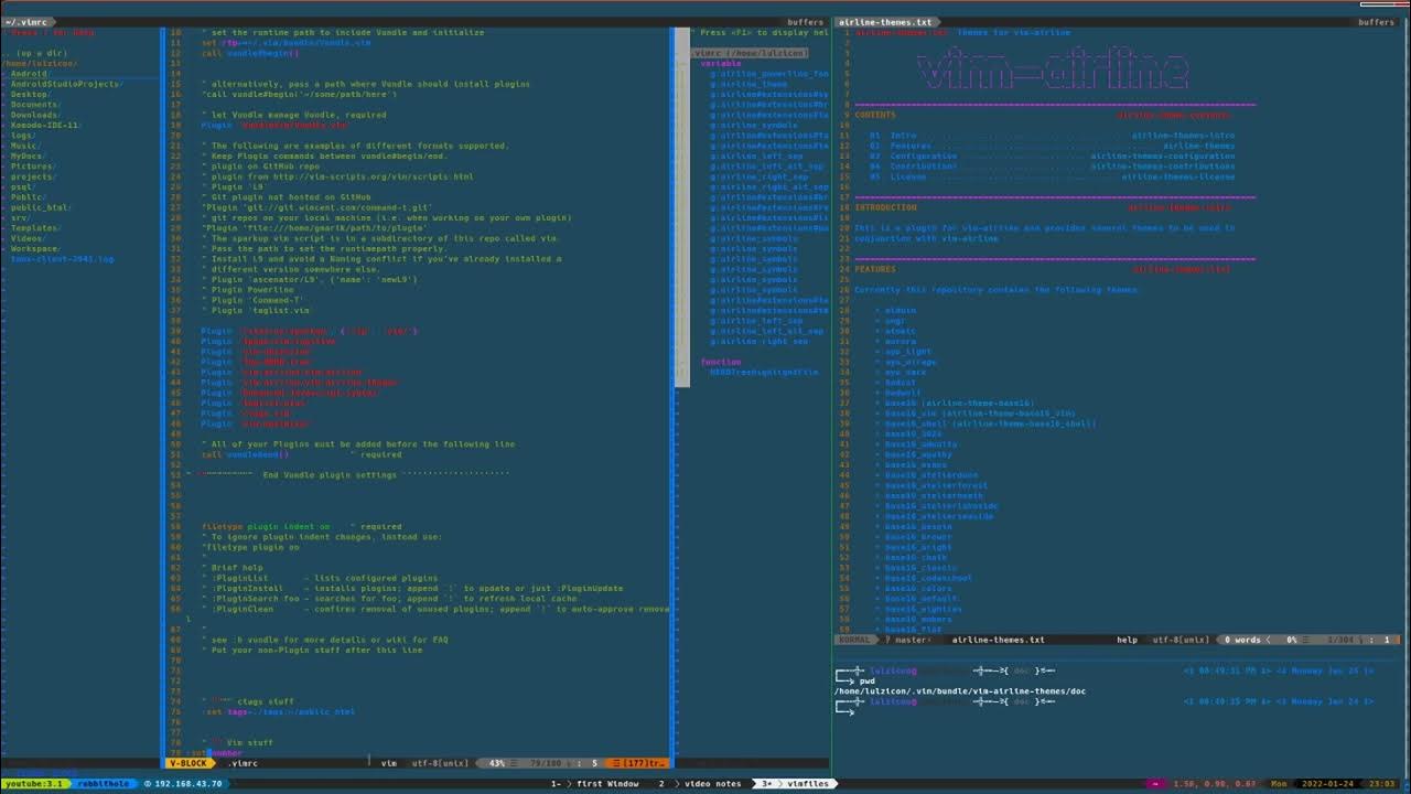 Install Vim Vundle Plugin Manger and Vim Powerline - YouTube