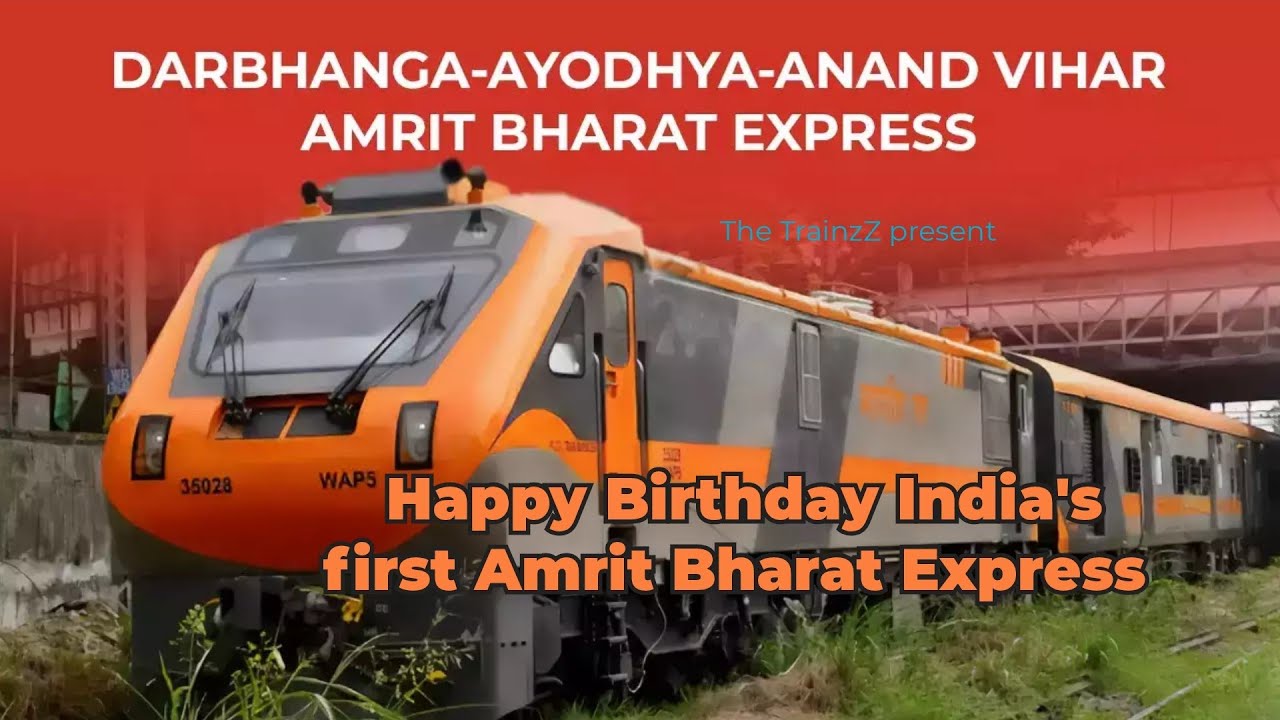 Happy Birthday India's first Amrit Bharat Express - YouTube