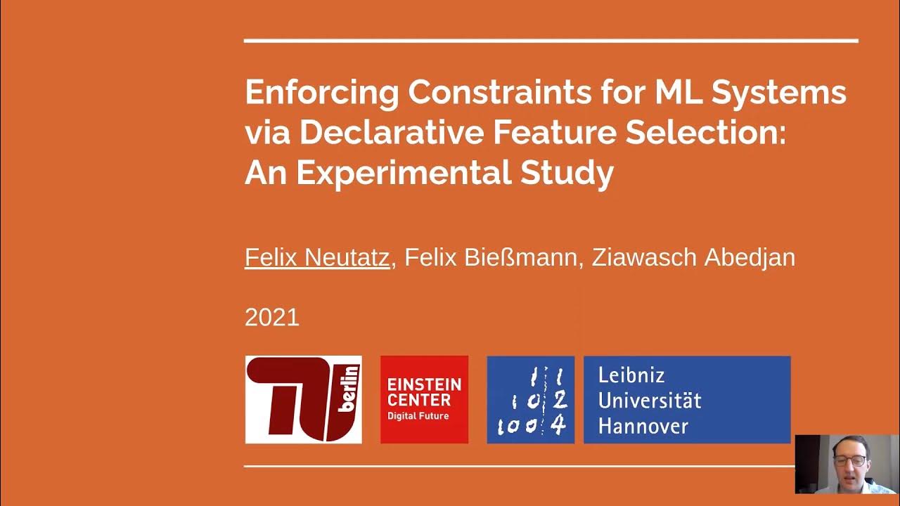Enforcing Constraints for ML Systems via Declarative Feature Selection: An Experimental Study ...