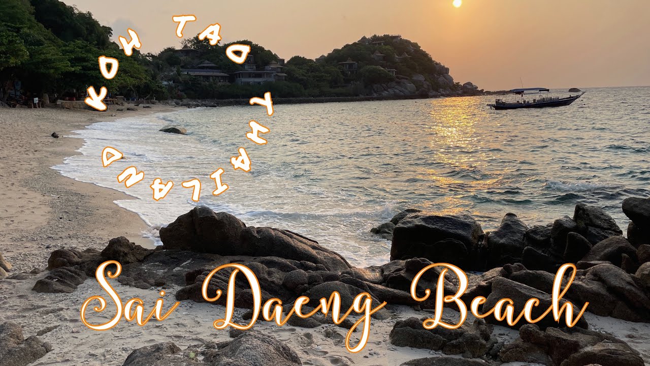 Sai Daeng Beach Koh Tao - Morning Beach Walk with Drone Footage ...