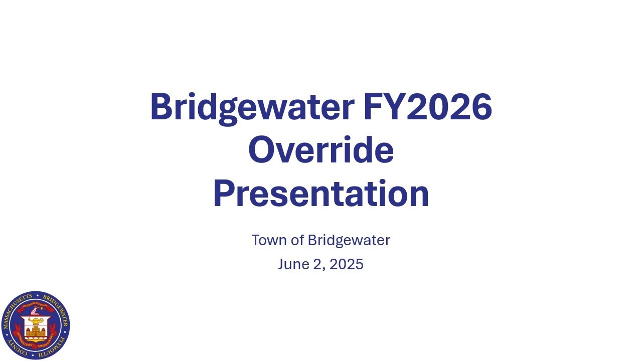 Bridgewater FY 2026 Override Presentation Part 1 - YouTube