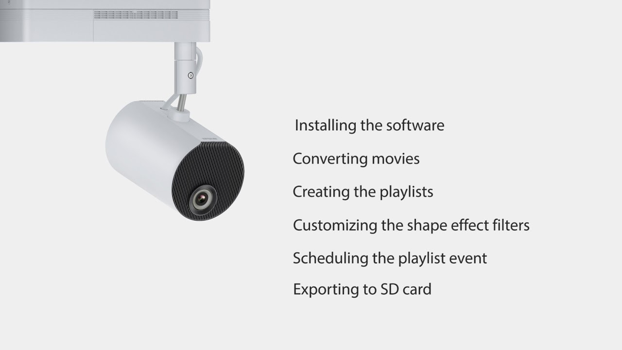 How to use Projector Content Manager for the LIghtScene EV-100 - YouTube