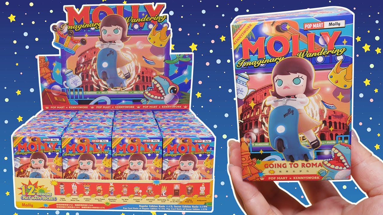 POP MART Molly Imaginary Wandering Blind Box Unboxing FULL SET - YouTube