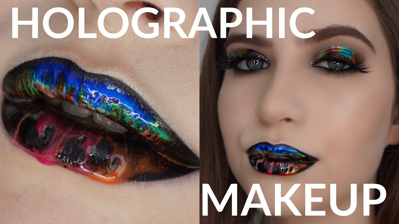 'HOLOGRAPHIC' MAKEUP?! | FULL FACE TUTORIAL - YouTube