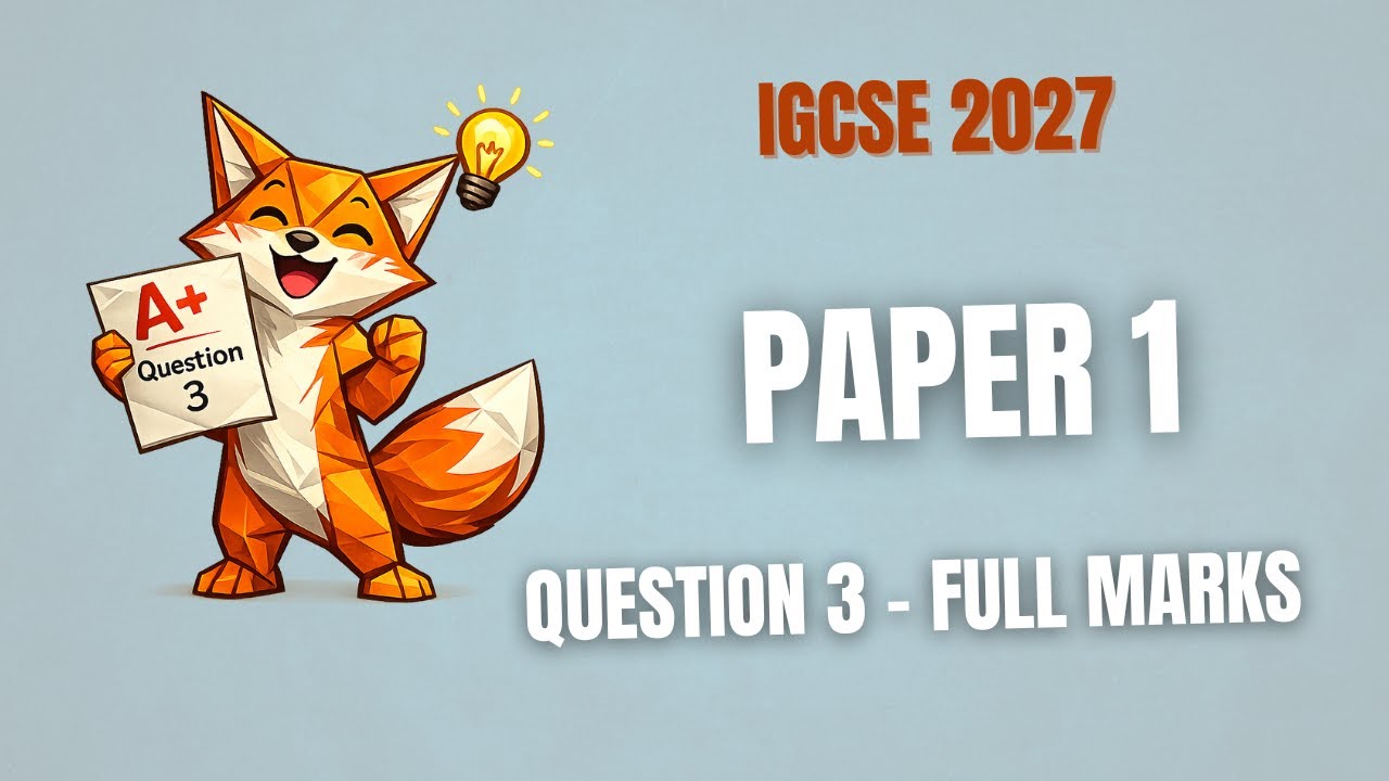 IGCSE Business Studies 2027 | Paper 1 Question 3 | Full Marks Method ...