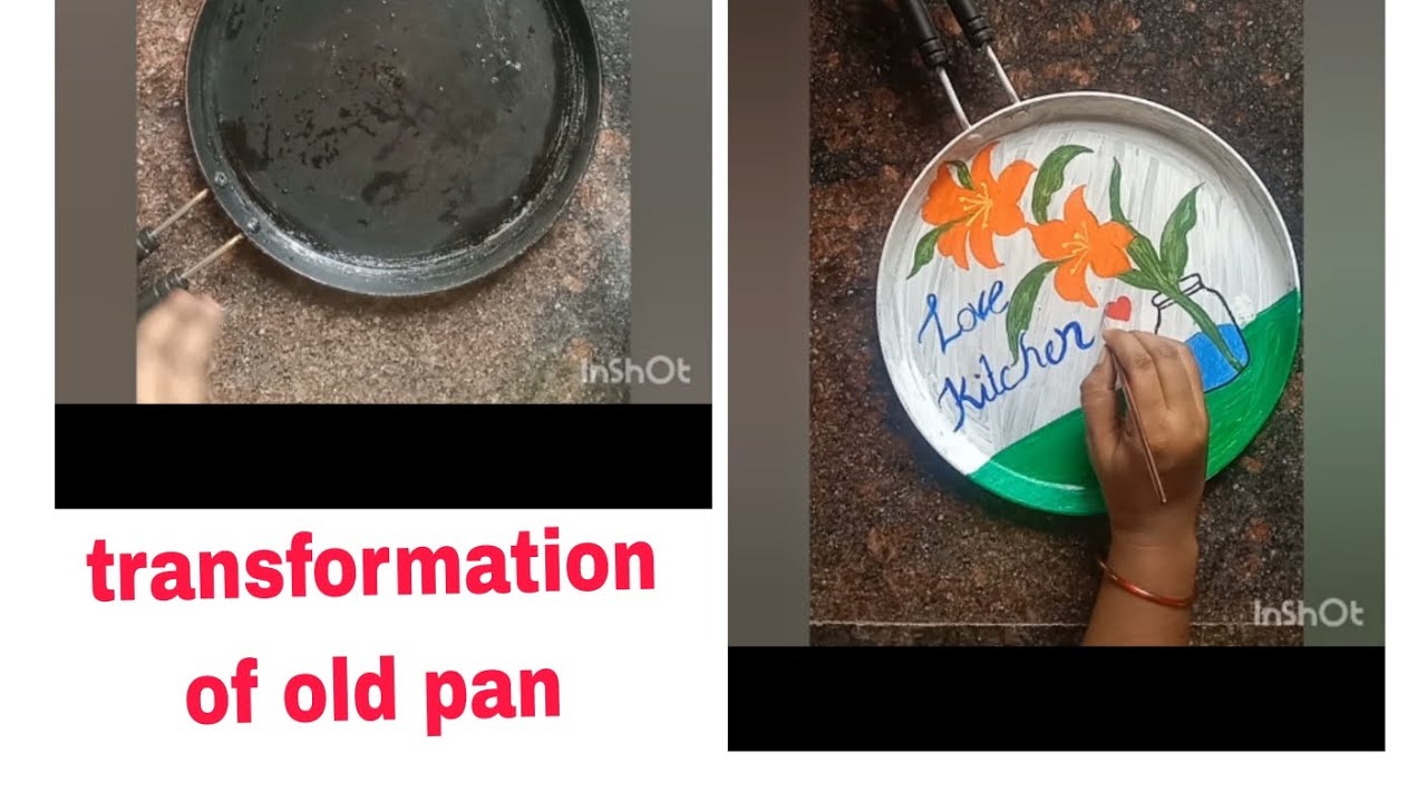 DIY decor using old pan, upcycle fry pan, old pan decor ideas.. - YouTube