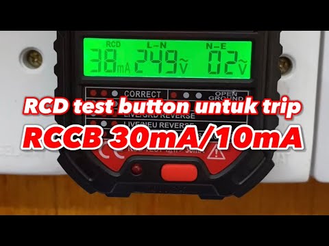 Cara test RCCB socket plug 30mA masih dalam keadaan baik | HABOTEST ...