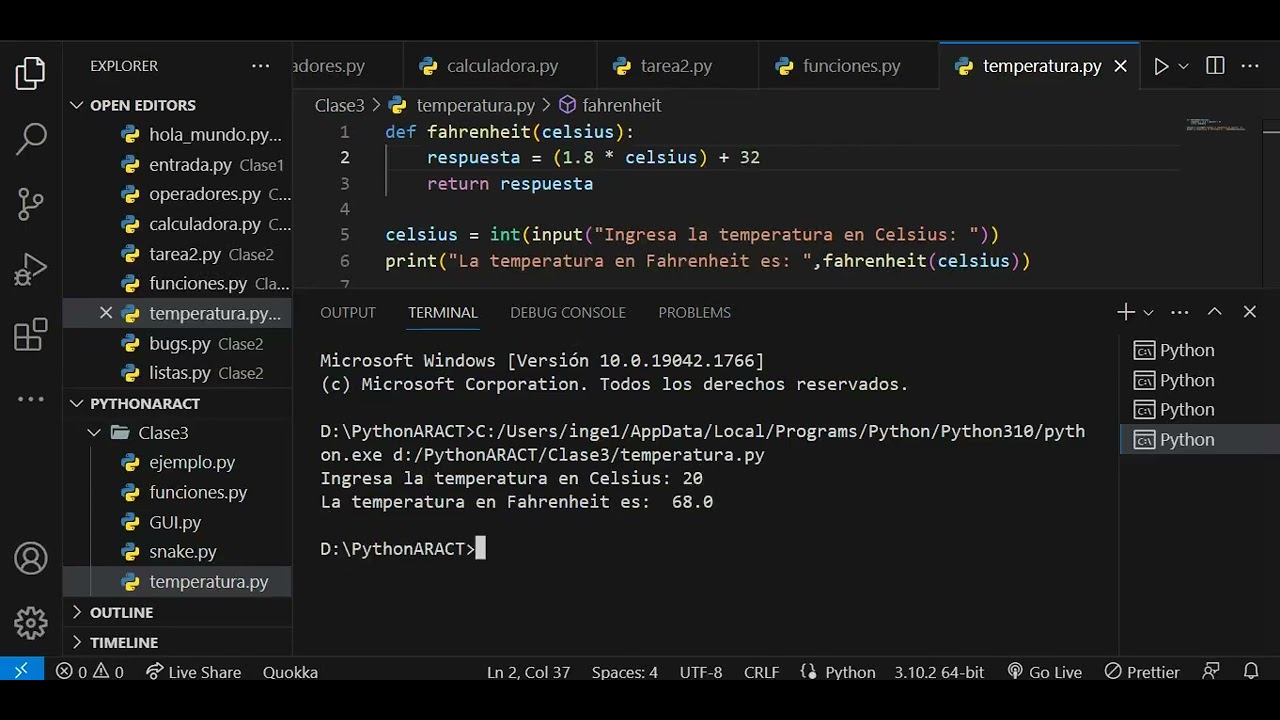 Tarea 3 Python Aract Ivan - YouTube