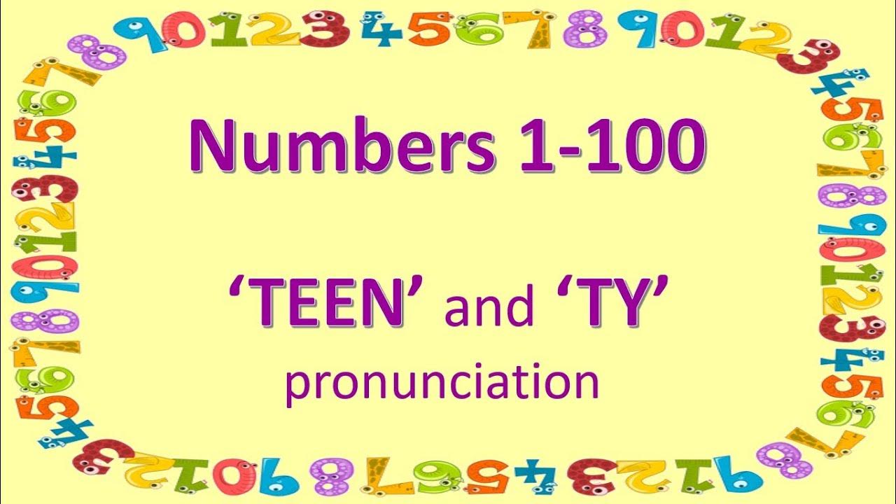 Numbers 1-100 | TEEN vs.TY numbers | vocabulary and pronunciation - YouTube