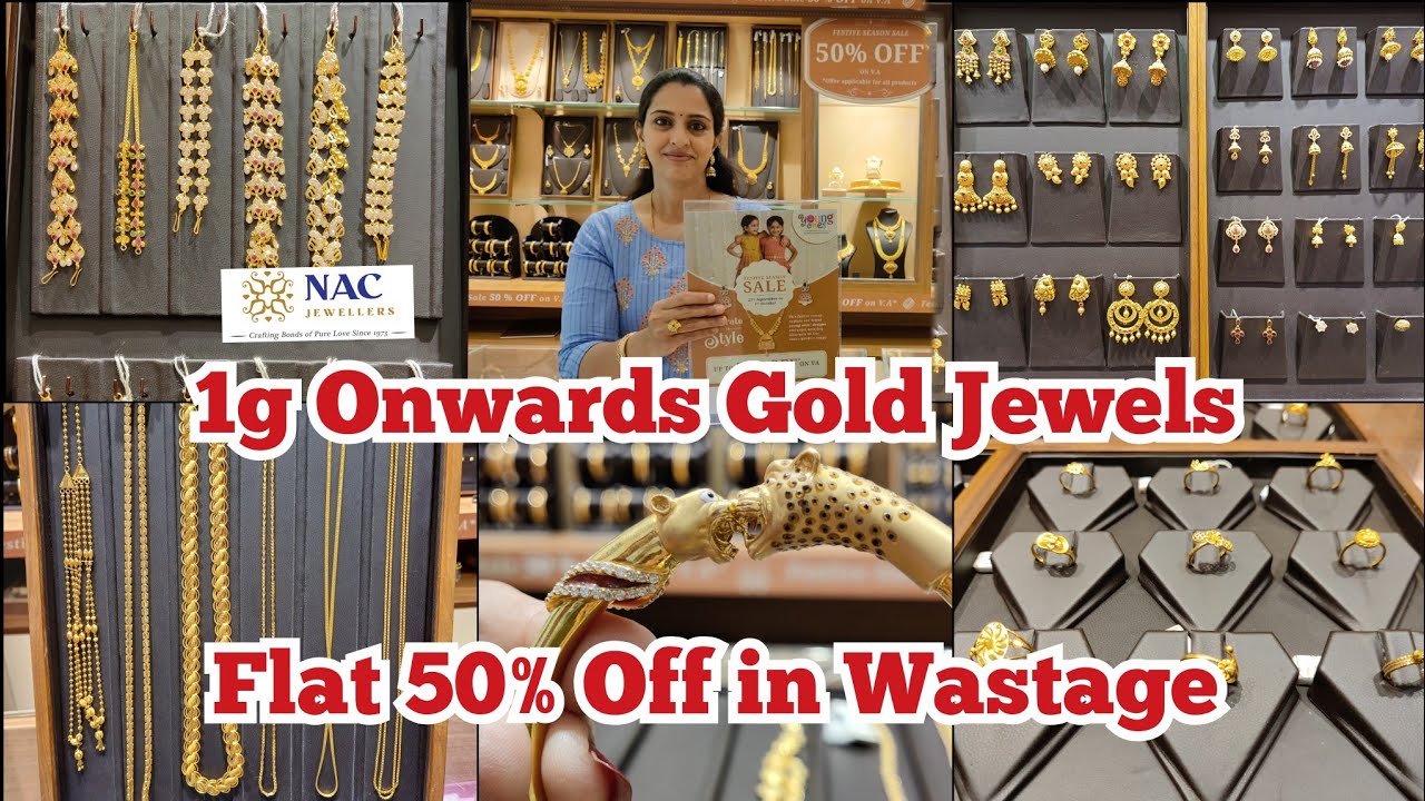 NAC Jewellers 1g Rings, Earring, Pendant, Jimikki, Mattal, Chain ...