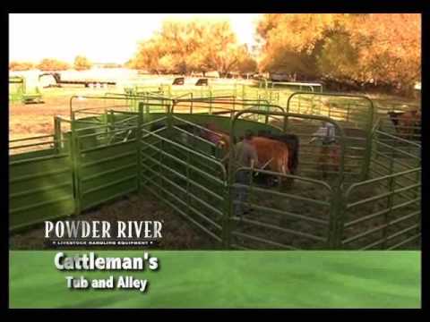 Powder River Cattlemans Tub & Alley | LivestockShed.com - YouTube