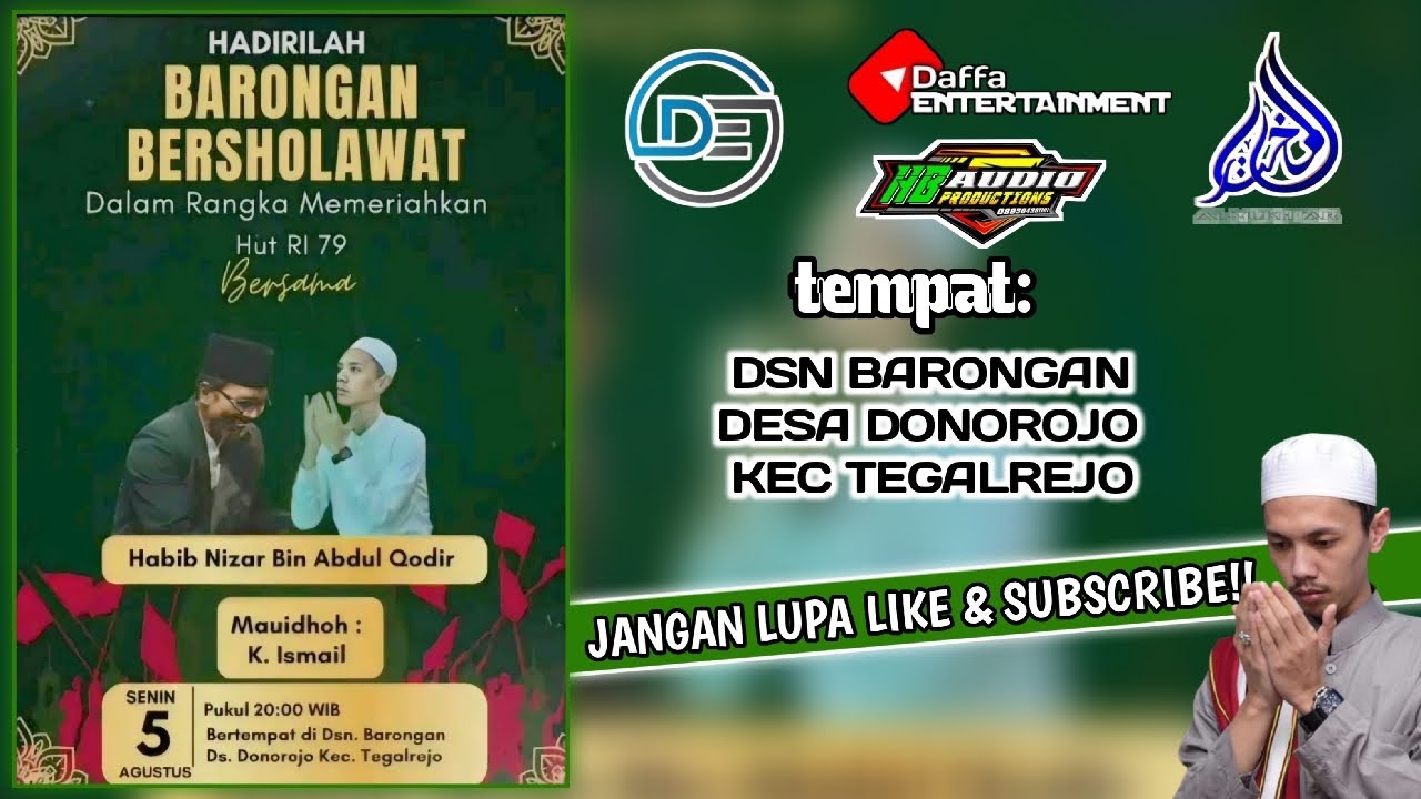LIVE || BARONGAN TEGALREJO BERSHOLAWAT BERSAMA HABIB NIZAR BIN ABDUL ...