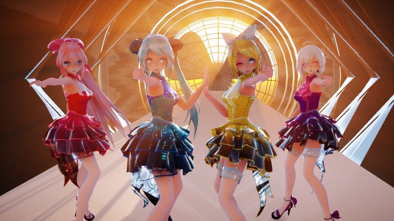 【MMD】 REVOLVER 【Miku,Luka,Rin,Haku】 + Model DL - YouTube