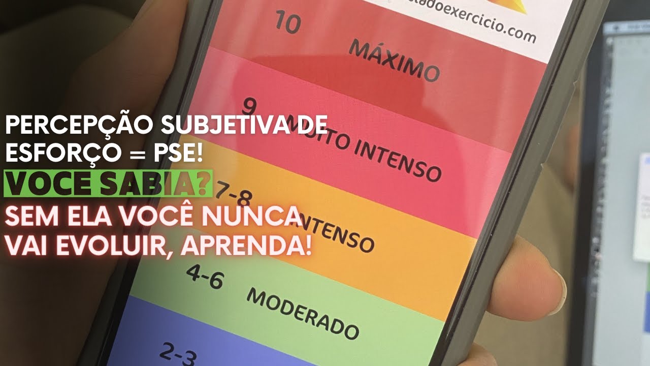 PSE = PERCEPÇÃO SUBJETIVA DE ESFORÇO, SEU MELHOR TREINO, A VERDADE ...