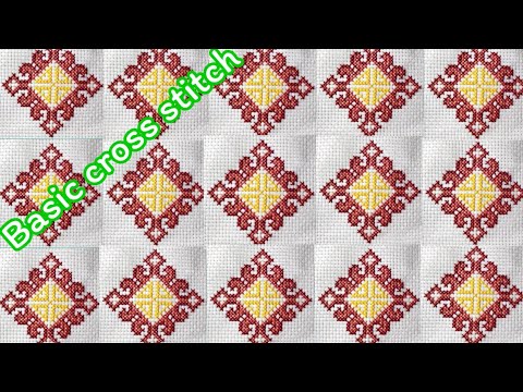cross stitch hmong style ปักครอสติชเบื้องต้น ผ้าปักม้ง ลายก้นหอยสวยๆ | Chayanis handicrafts| EP.60