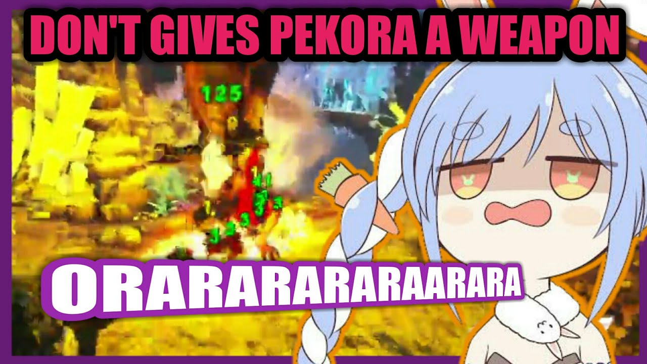 This is what happen when you gives pekora a weapon【Hololive/Eng Sub ...