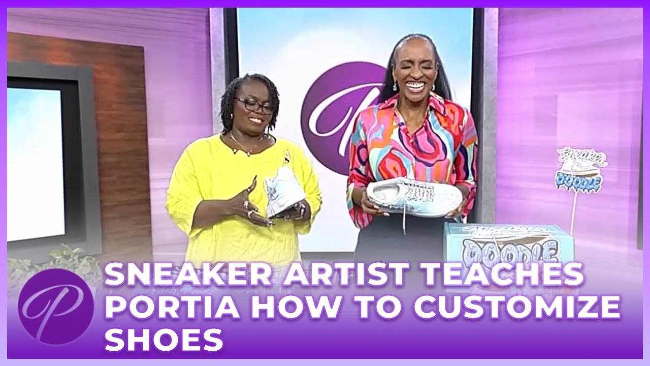 Sneaker Artist Teaches Portia How To Customize Shoes - YouTube