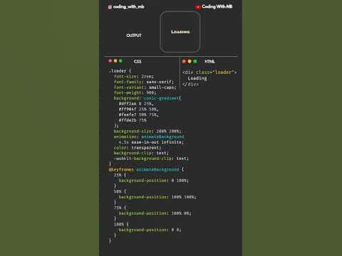 Animated color change CSS loader | HTML | CSS #11 #loader - YouTube