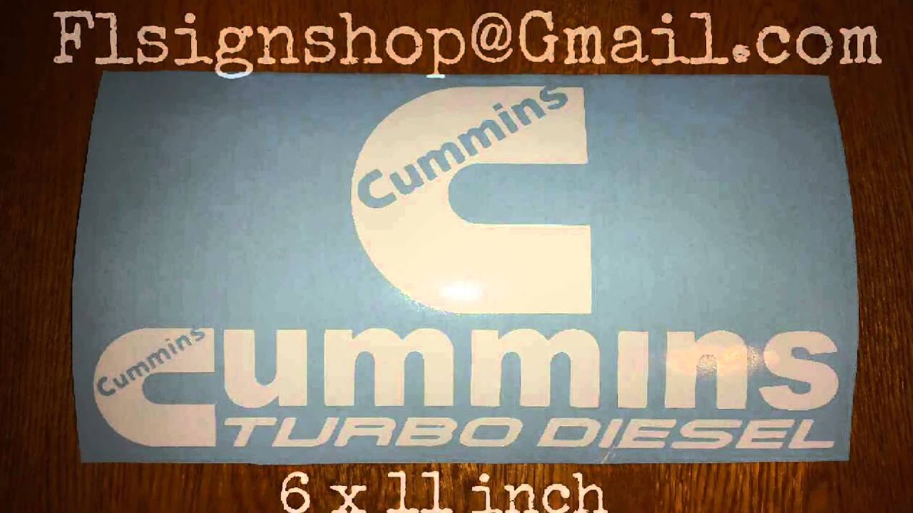 Cummins Turbo Diesel Decals For Sale - YouTube