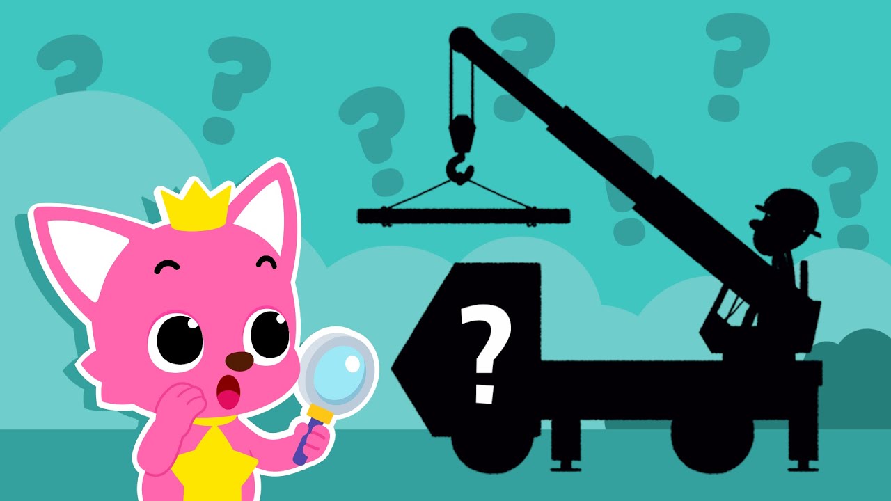 Vehicle & Hide'n Seek with Pinkfong: Crane, Bulldozer, Cargo truck ...