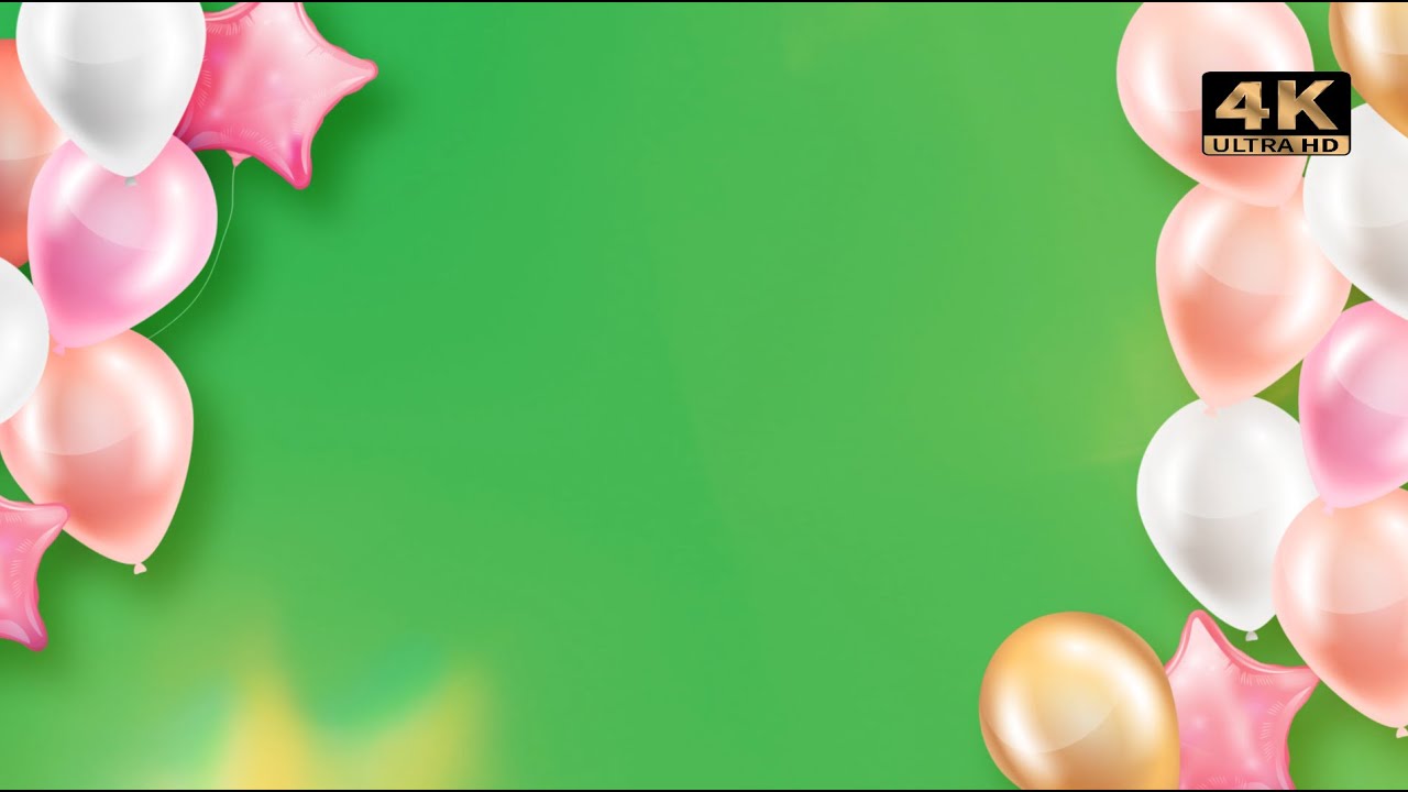 birthday balloons green screen - YouTube