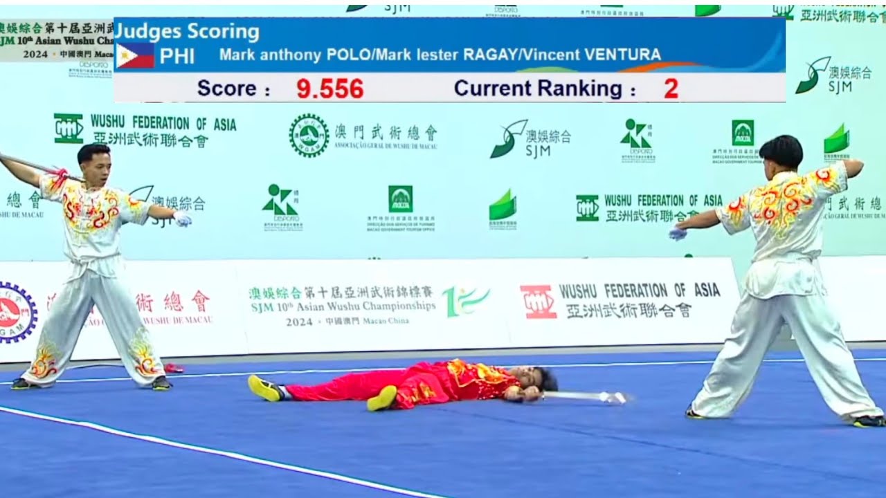 Mark Anthony, Mark Lester & Vincent 🇵🇭 🥈 9.556 score Duilian (Men) 10th ...
